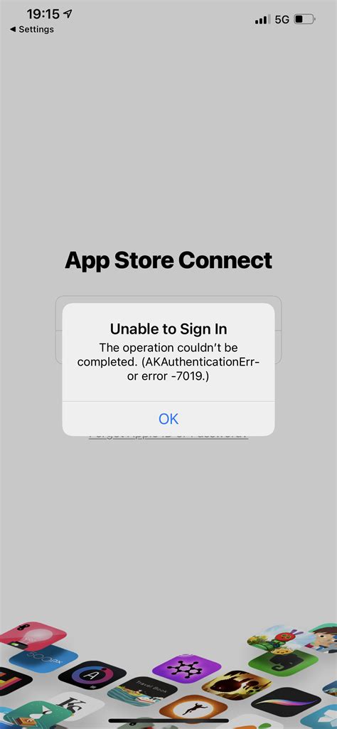 App Store Connect AKAuthenticationError Apple Community