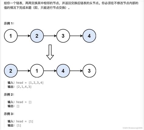 Leetcode Swap Nodes In Pairs Csdn博客