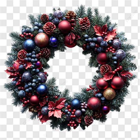 검은 배경에 장식품과 솔방울이 있는 화환 화환 솔방울 휴일 화환 Png 일러스트 및 이미지 에 대한 무료 다운로드 Pngtree