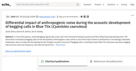 Differential Impact Of Anthropogenic Noise During The Acoustic Development Of Begging Calls In