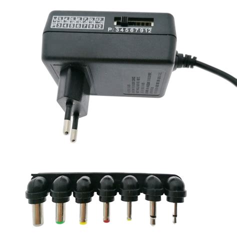 Универсален адаптер AC-DC 24W, Мощност от 3 V до 12 V, Максимум 2 A, 7 ...