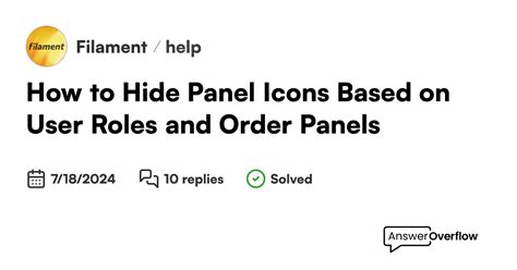 How To Hide Panel Icons Based On User Roles And Order Panels Filament