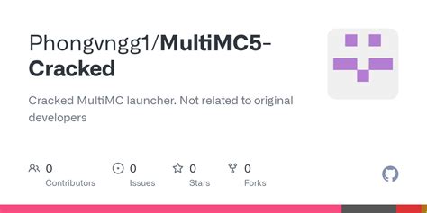 GitHub Phongvngg MultiMC Cracked Cracked MultiMC Launcher Not Related To Original Developers