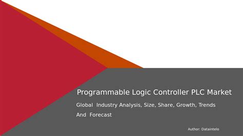 Programmable Logic Controller Plc Market Report Global Forecast From 2025 To 2033