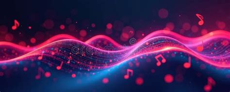 Abstract Sound Waves Visualized As Musical Notes And Flowing Melodies Audio Visualizer Sound