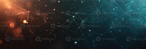 Futuristic Digital Network Visualization With Glowing Nodes And Lines Representing Data