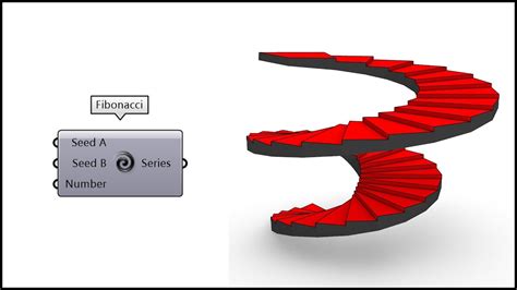 Grasdlshopper Script Fibonacci Stairs Youtube