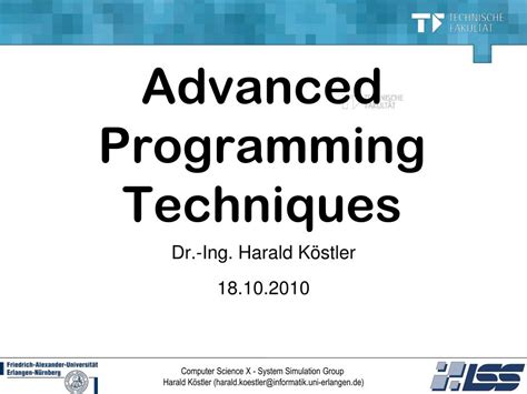 Ppt Advanced Programming Techniques Powerpoint Presentation Free