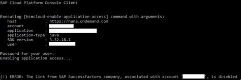 error executing consoleclientcommand hcmcloud ena sap community