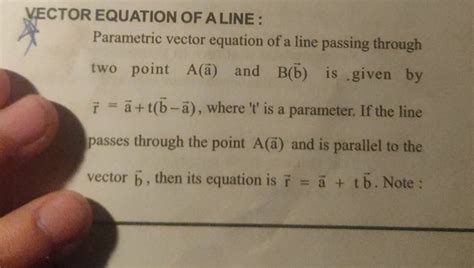 vector equation of a line parametric vector equation of a line passing