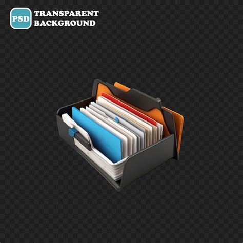 premium psd file folder isolated 3d render illustration
