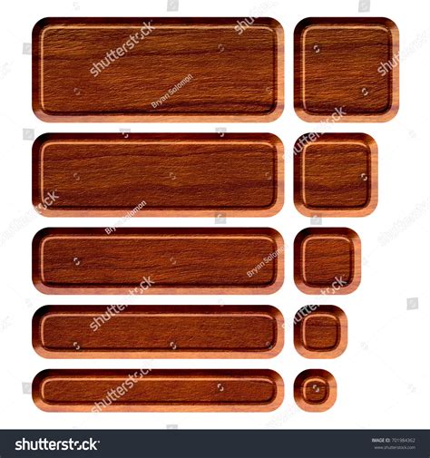 Rich Wooden Set Rounded Corner Rectangle Stock Illustration 701984362 Shutterstock