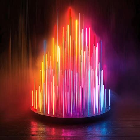 Neon Stick Graph Premium Ai Generated Image