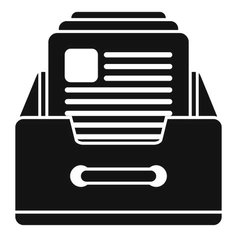 Premium Vector Folder Drawer Icon Simple Vector Software System