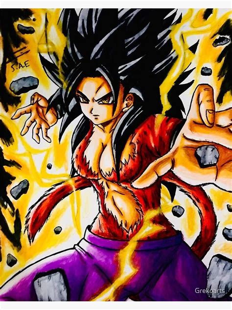 Ssj4 Caulifla Poster For Sale By Grekoarts Redbubble