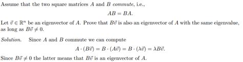 Solved Assume That The Two Square Matrices A And B Commute Chegg