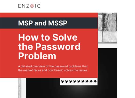 Msp And Mssp How To Solve The Password Problem White Paper
