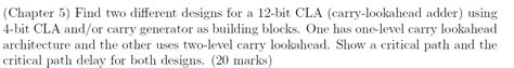 solved chapter 5 find two different designs for a 12 bit