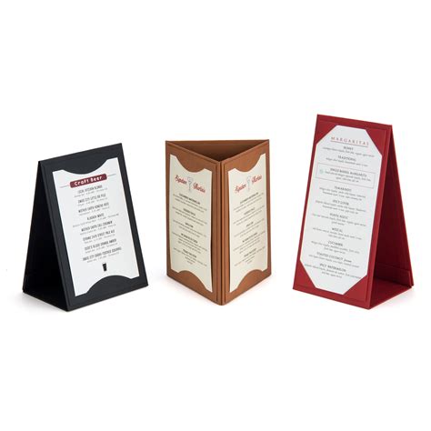 Restaurant Table Tents And Stands Creative Impressions E Menu Covers