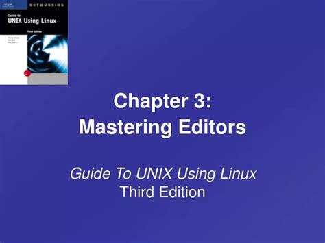 Ppt Guide To Unix Using Linux Third Edition Powerpoint Presentation
