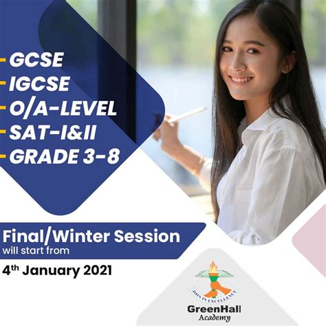 Gcse Igcse O Level A Level Sat Iandii Grade 3 8 On Campus Online Final Winter Session