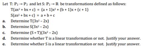 Solved A Let T P P And Let S P R Be Chegg Com