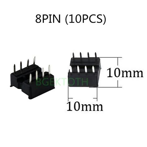 2 54mm Pitch Dual Row DIP IC Sockets Solder Type Adaptor 8 PIN Electronic Components Socket