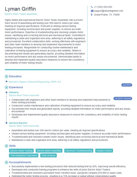 Top 10 Questions For Electric Motor Tester Assembler Interview