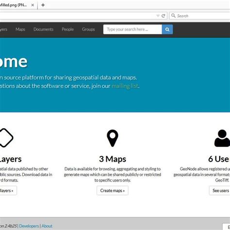 Figure GeoNode Interface After Setup Download Scientific Diagram