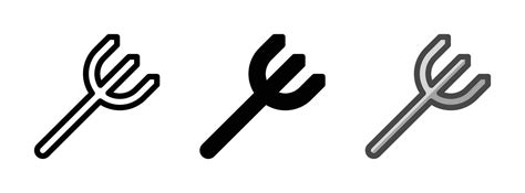 Multipurpose Pitchfork Icon In Outline Glyph Filled Outline Style 47545028 Vector Art At Vecteezy