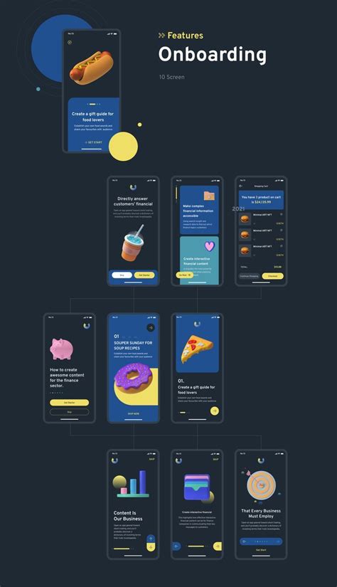 metmoi mobile app ui kit 120 darkmode screen artofit
