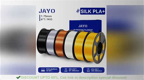 Jayo 6 Rolls Silk Pla Filament 175mm Silk Pla Plus Filament Smooth