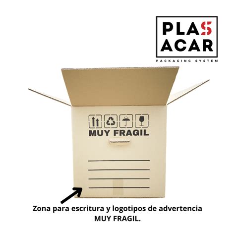Caja De Cartón Marrón Impresa Canal Doble Extra Fuerte Medida 60 X 40