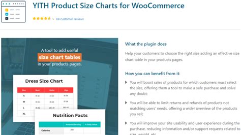Best Woocommerce Product Size Chart Plugins
