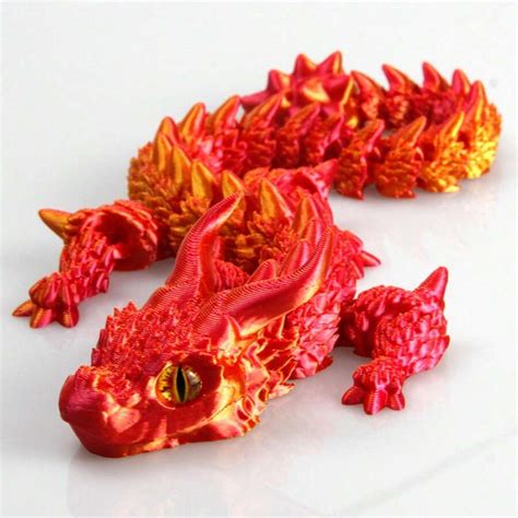 3d Printed Dragon Flexible 3d Printed Fidget Toys Cool Articulated Dragon Ts Cute 3d Printed