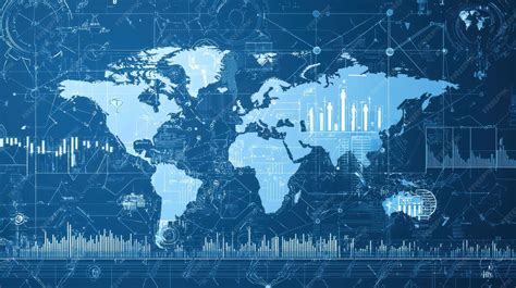 Global Data Visualization Futuristic World Map With Data And Charts Premium Ai Generated Image