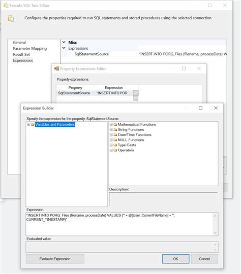 Sql Server Cannot Get Constraint To Work On Sql Task In Foreach Loop Stack Overflow