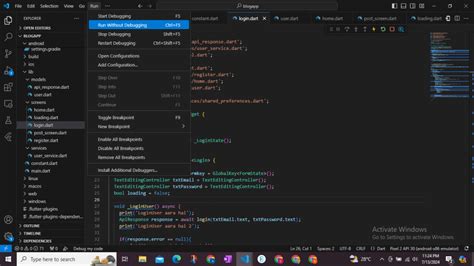 How To Run And Debug In Vs Code Flutter Application Cmsgalaxy