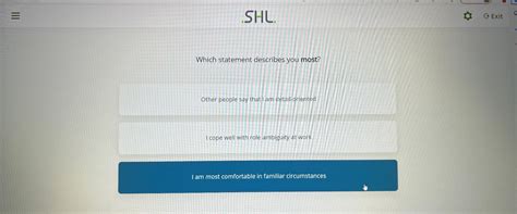 Solved Shlexitwhich Statement Describes You Mostother