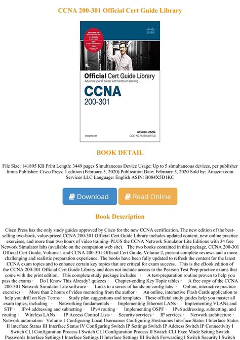 FREE DOWNLOAD CCNA 200 301 Official Cert Guide Library Full AudioBook