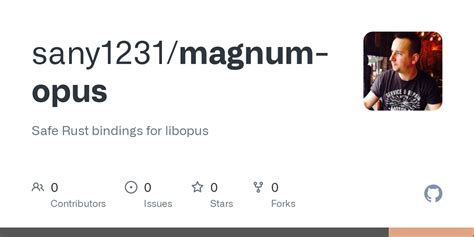 GitHub Sany Magnum Opus Safe Rust Bindings For Libopus