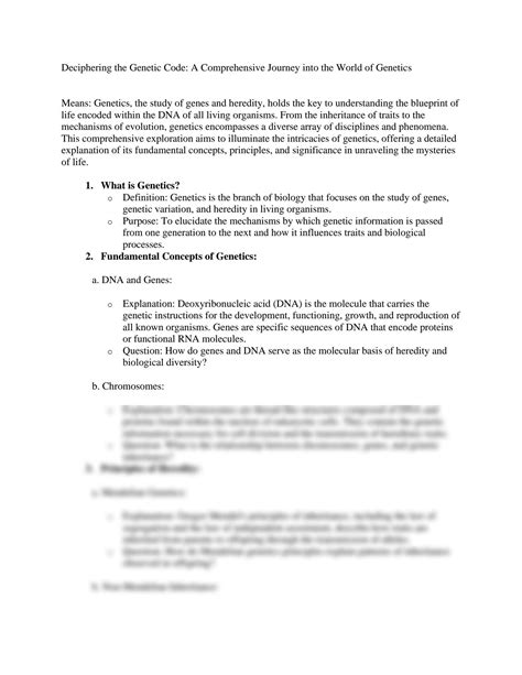 Solution Deciphering The Genetic Code Studypool