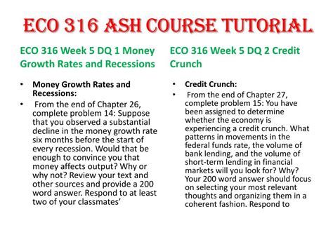 Ppt Eco 316 Ash Course Tutorial Uophelp Powerpoint Presentation