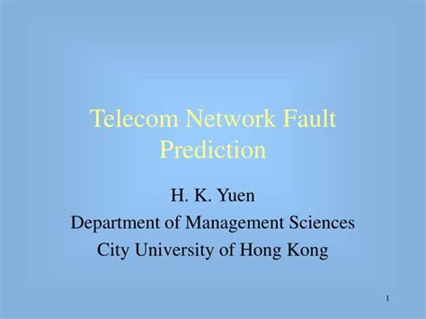 Ppt Telecom Network Fault Prediction Powerpoint Presentation Free Download Id5901947