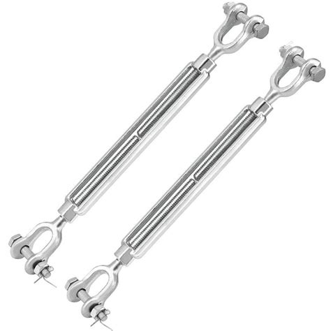 Zoenhou 2 Pcs 12 Inch M10 Jaw And Jaw Turnbuckles 38 Inch Threaded