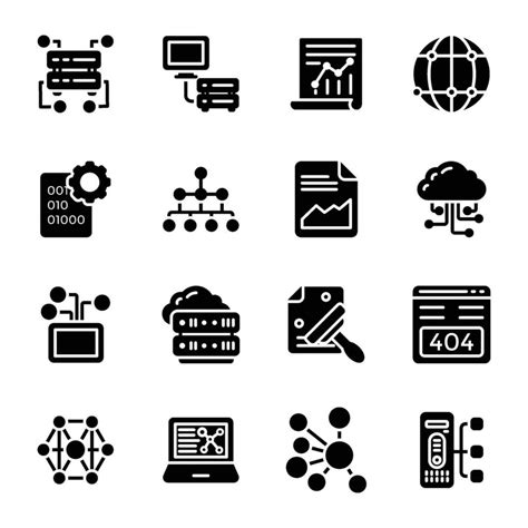 Data Management Flat Icons Collection 26970372 Vector Art At Vecteezy