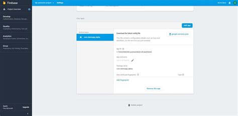 Android How To Get The Google Services Json