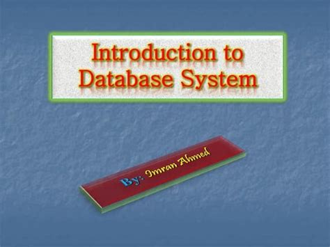Database Basics Ppt