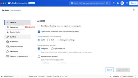 Configure Container Resources In Docker Desktop Spheron