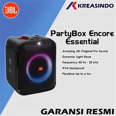 Jual Jbl Partybox Party Box Encore Essential W Portable Speaker Resmi Di Seller Kreasindo